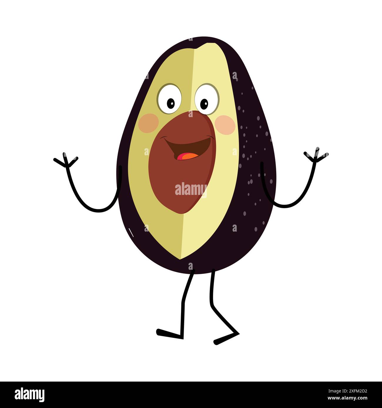 Cartoon avocados mascot characters, hand drawn doodle style cartoon ...