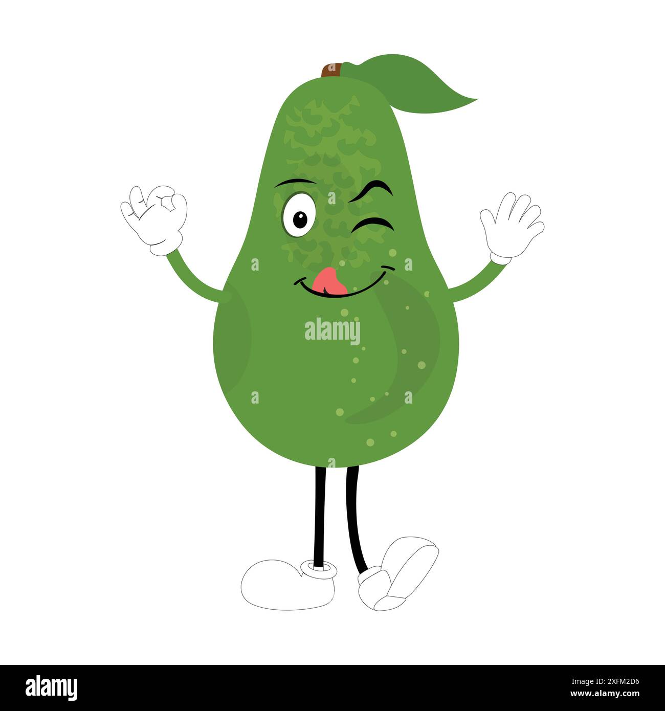 Cartoon avocados mascot characters, hand drawn doodle style cartoon ...