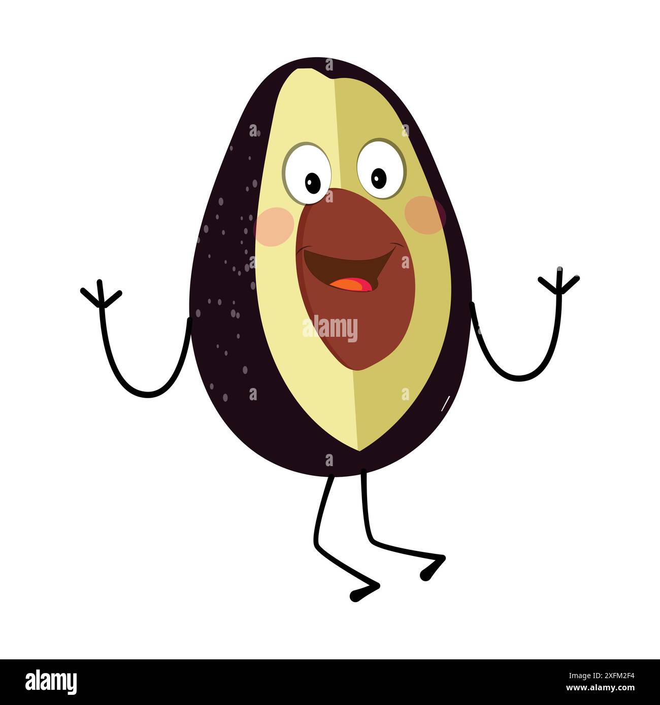 Cartoon avocados mascot characters, hand drawn doodle style cartoon ...