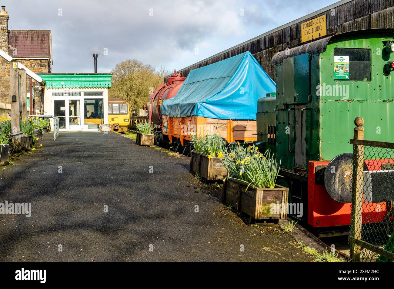 Looking Along the Platform of Great Torrington Railway Station, with ...