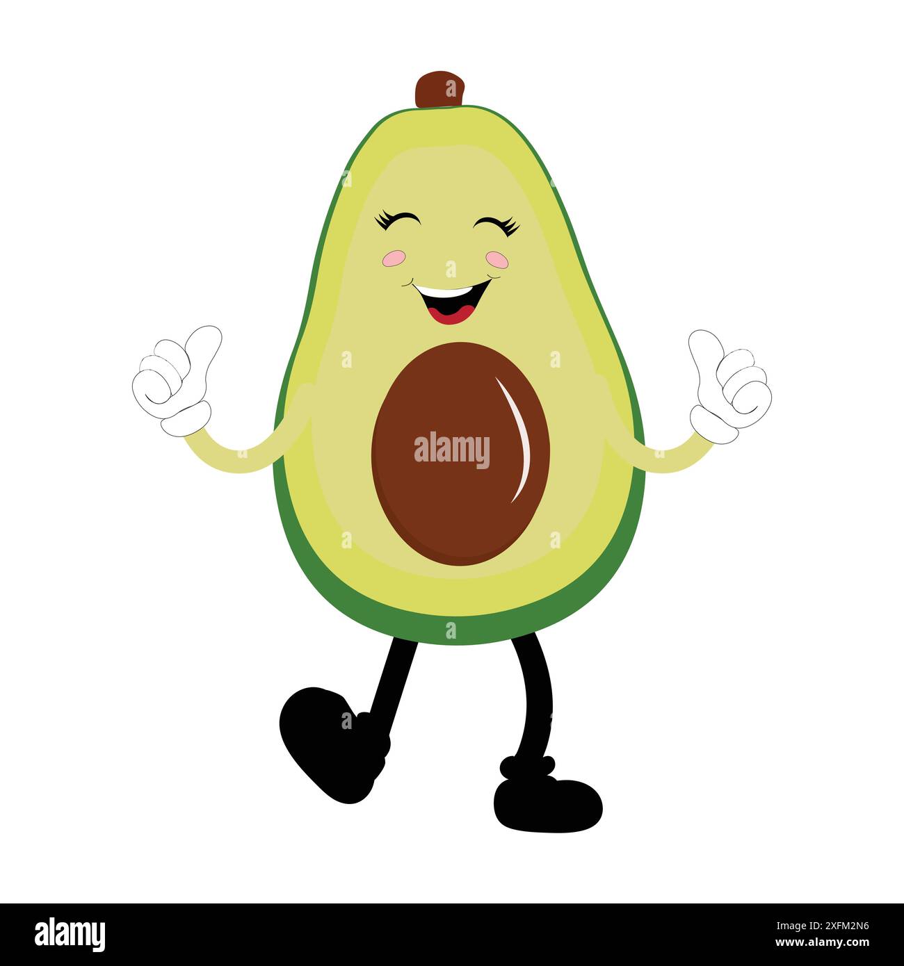 Cartoon avocados mascot characters, hand drawn doodle style cartoon ...