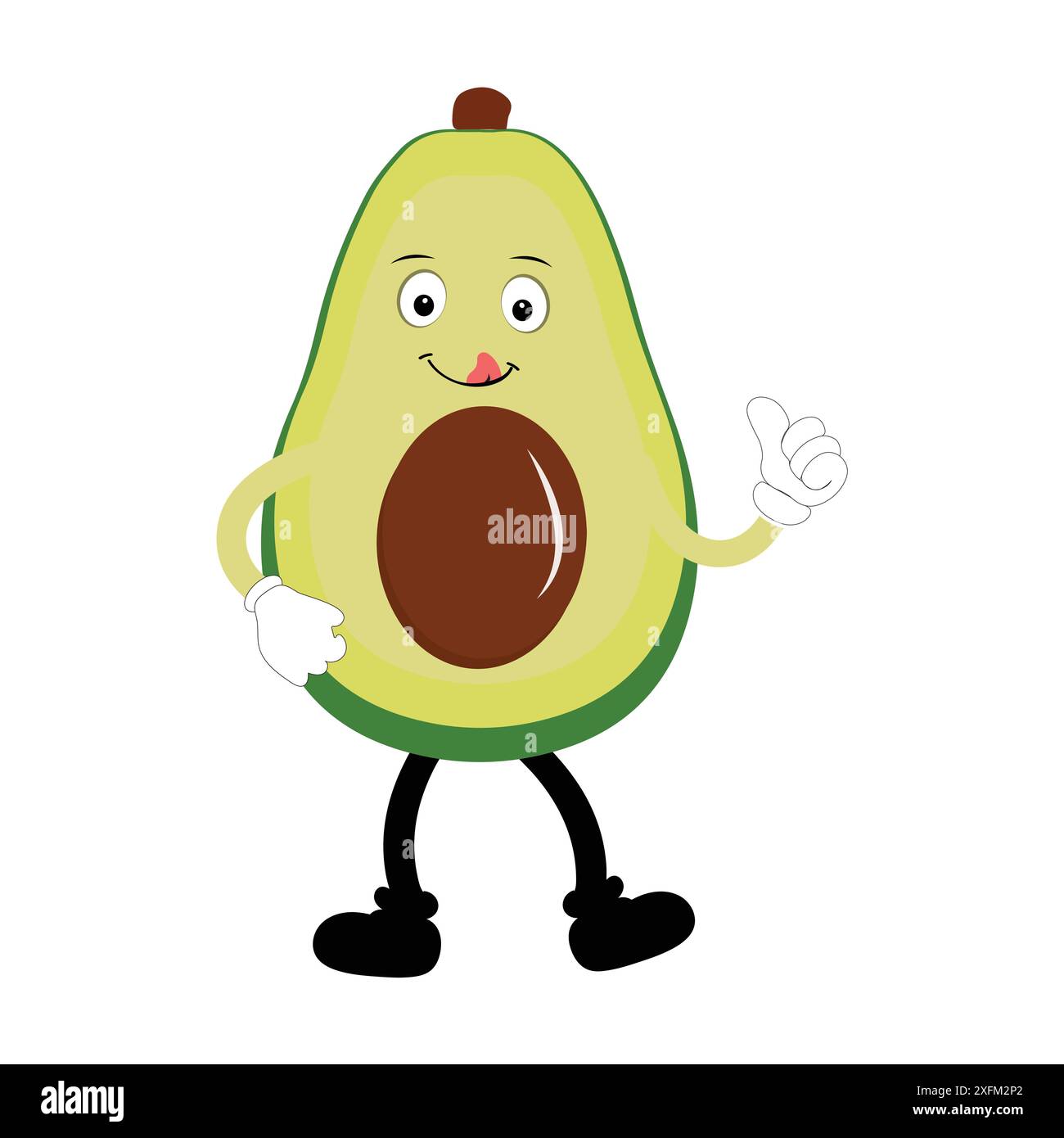 Cartoon avocados mascot characters, hand drawn doodle style cartoon ...