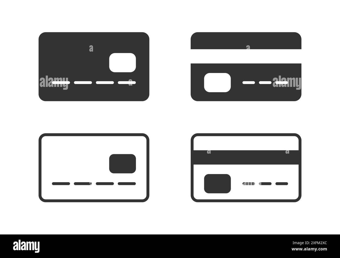 Credit card icon set. Flat vector illustration Stock Vector Image & Art ...