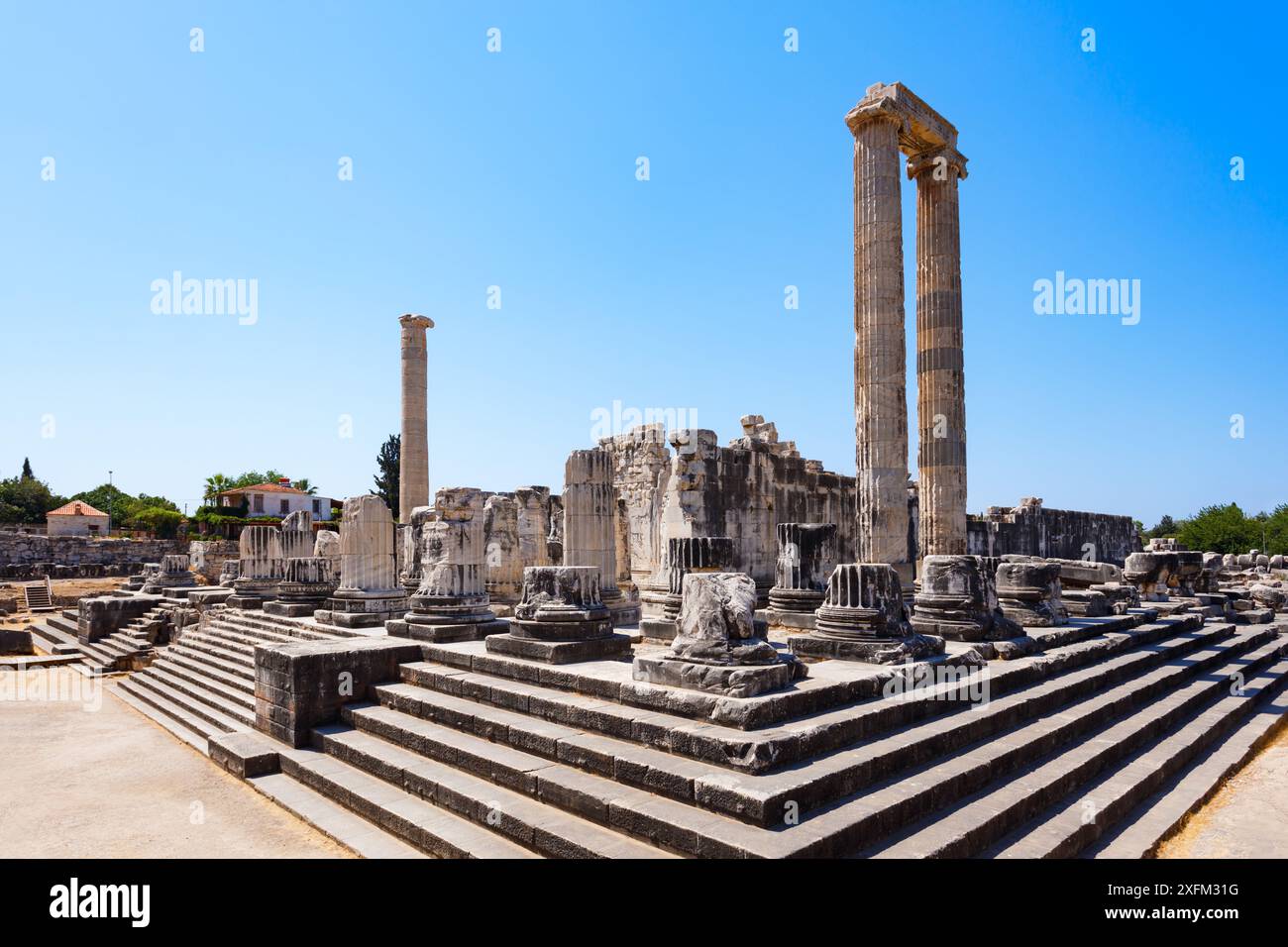 The ruins of the Temple of Apollo at Didyma ancient greek city. Didyma ...