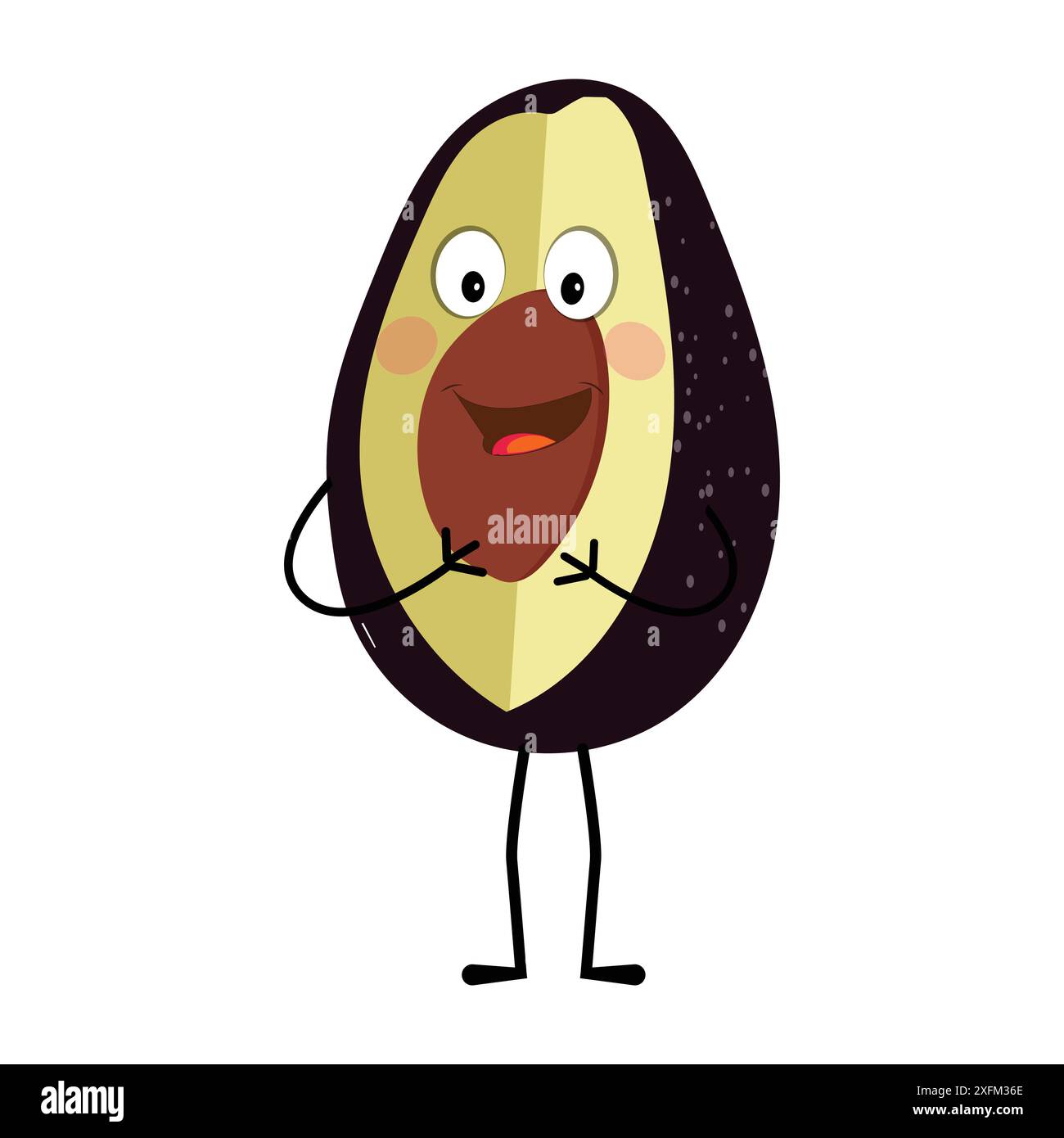Cartoon avocados mascot characters, hand drawn doodle style cartoon ...