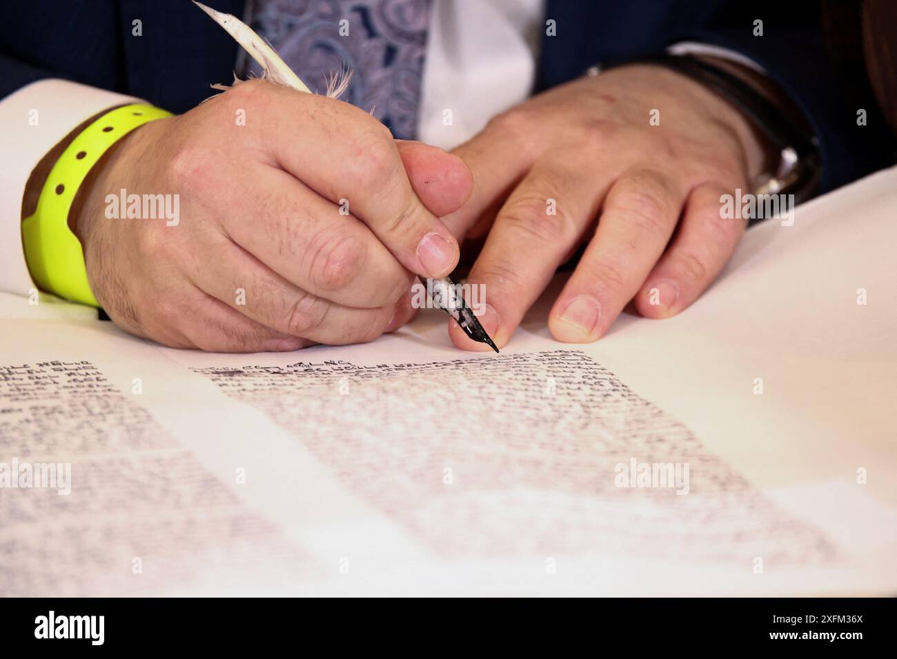 Berlin, Germany. 04th July, 2024. Rabbi Avichai Apel writes as he ...