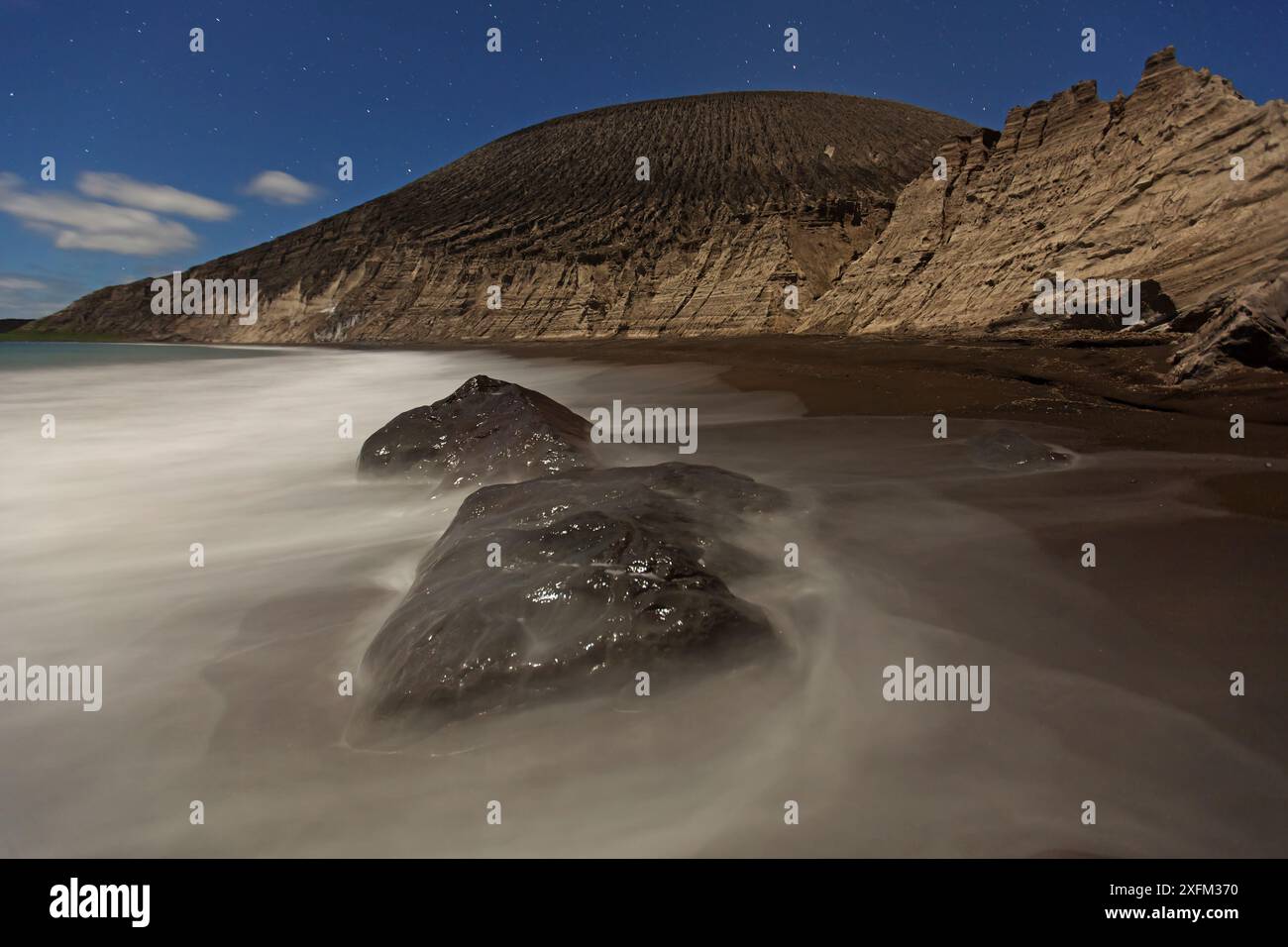 Barcena Volcano and beach, San Benedicto Island, Revillagigedo ...