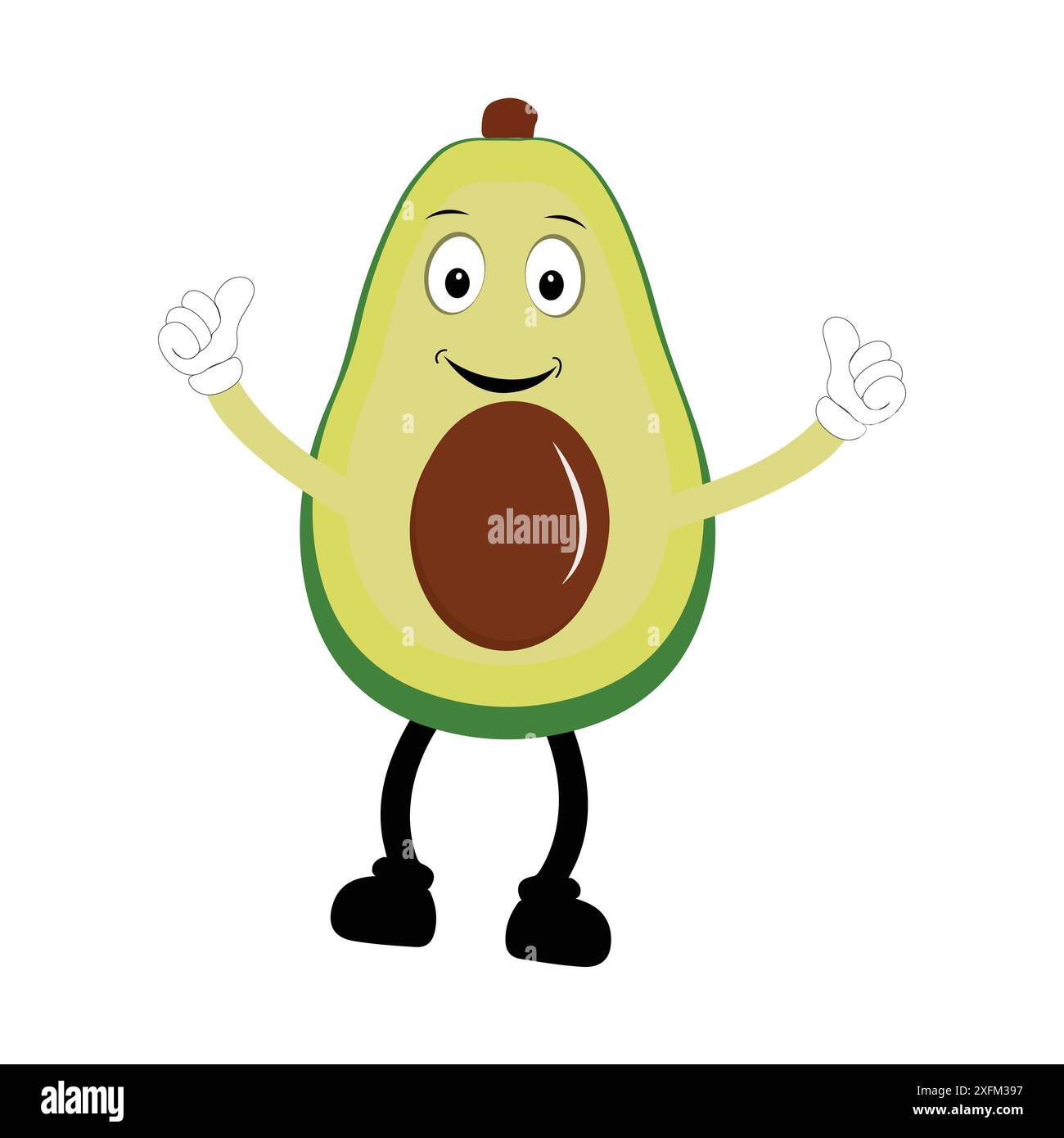 Cartoon avocados mascot characters, hand drawn doodle style cartoon ...