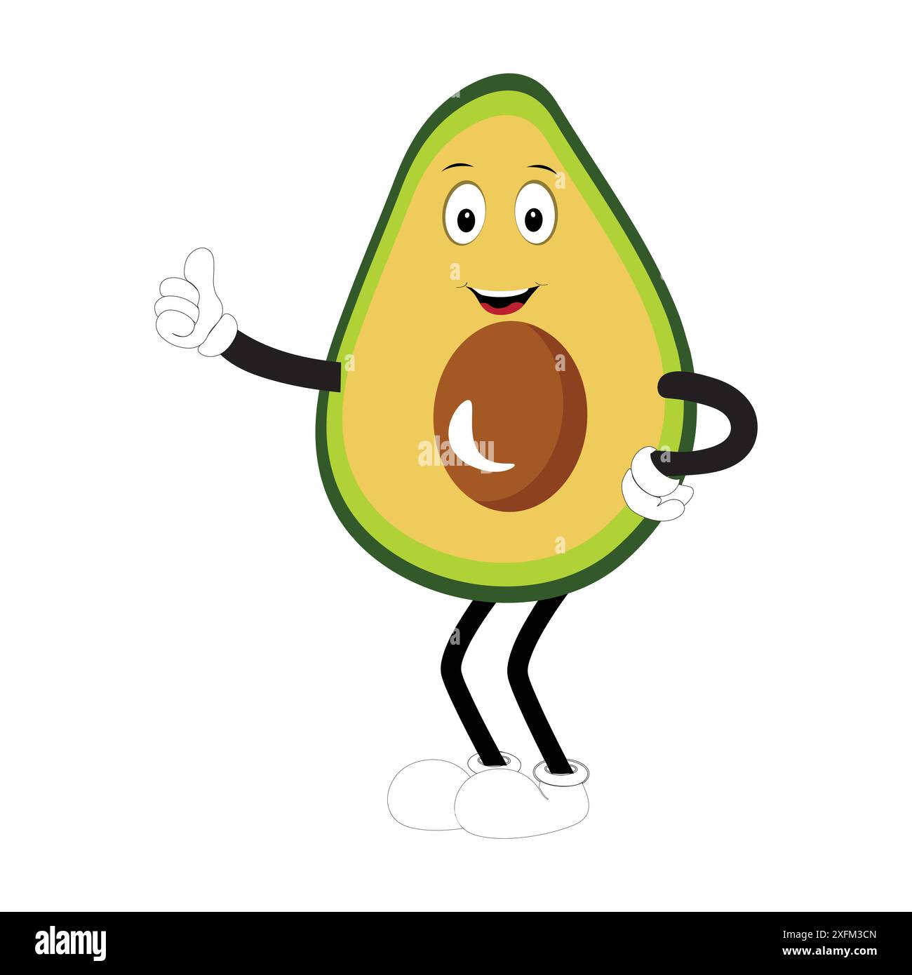 Cartoon avocados mascot characters, hand drawn doodle style cartoon ...