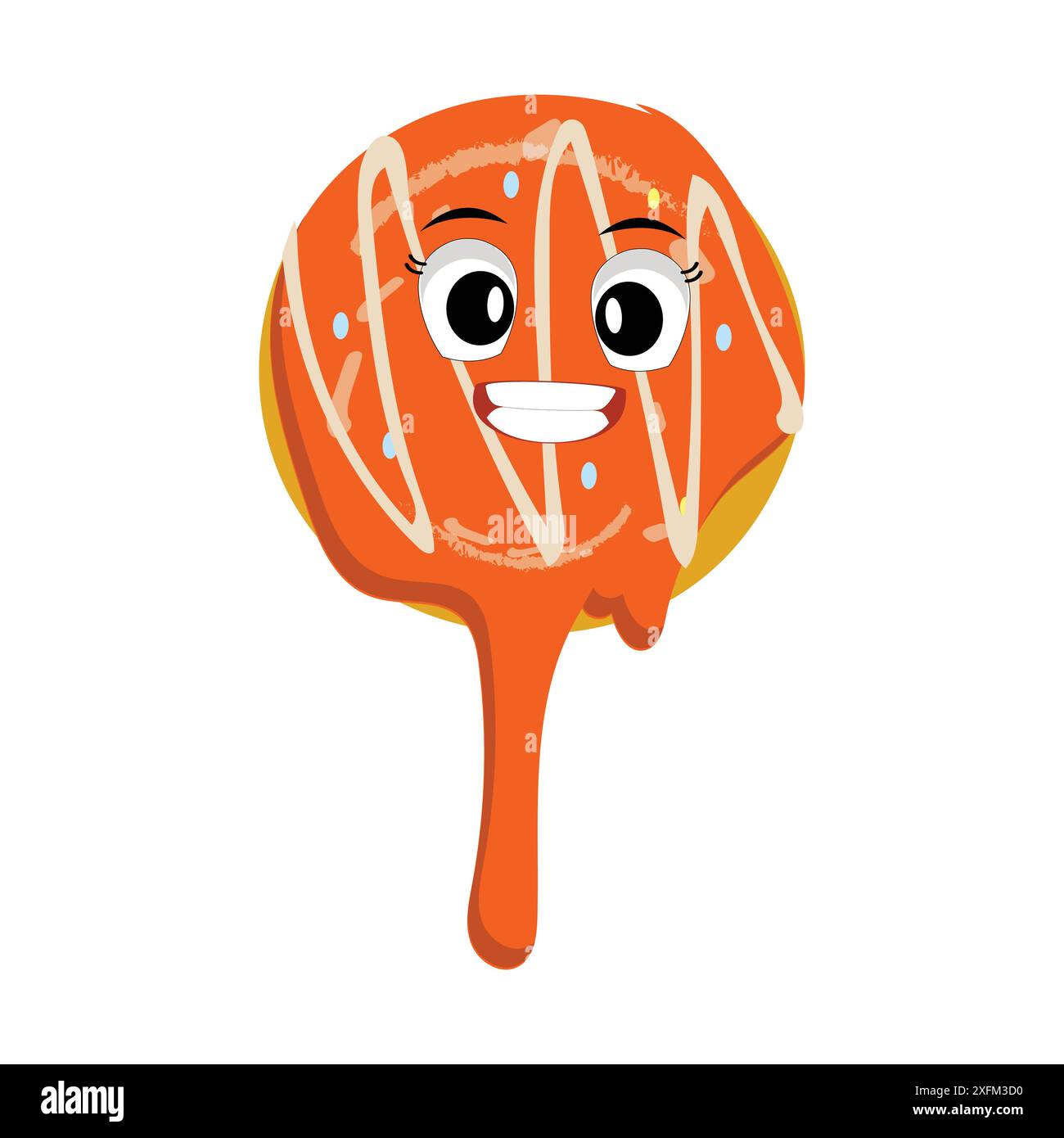 Donut mascot, vintage cartoon styled retro vector illustration,Donut ...