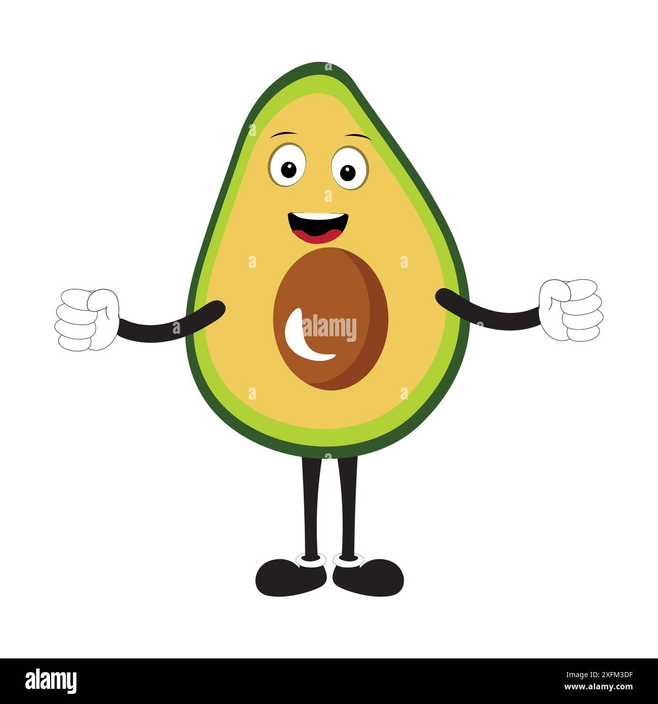 Cartoon avocados mascot characters, hand drawn doodle style cartoon ...
