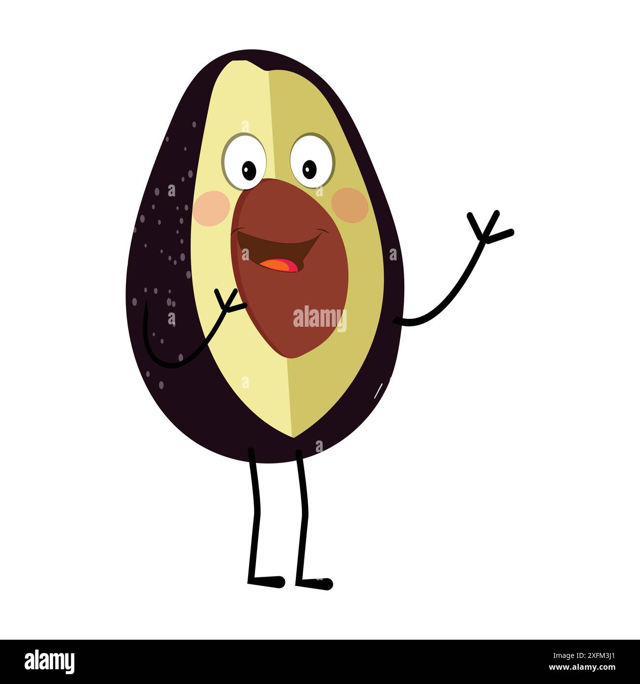 Cartoon avocados mascot characters, hand drawn doodle style cartoon ...