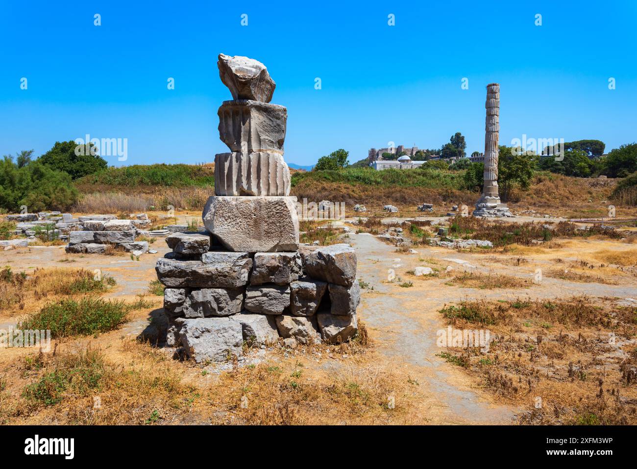 The Temple of Artemis or the Temple of Diana ruins at the Ephesus ...
