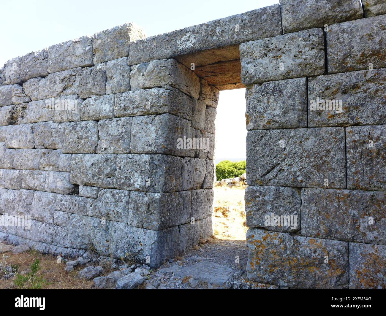 Remnants of ancient fortress in Attica, built during 4th century BC by ...
