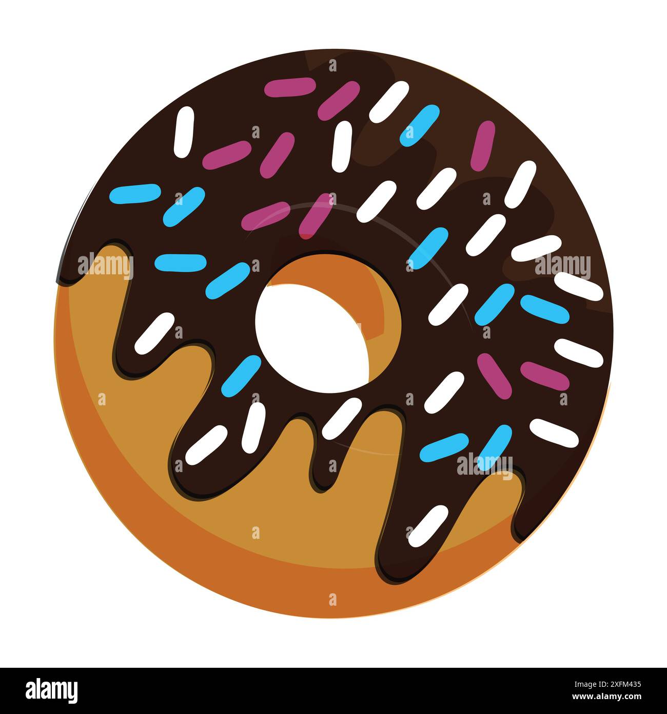 Donut cartoon vector illustration, Various types of donuts in glaze and ...