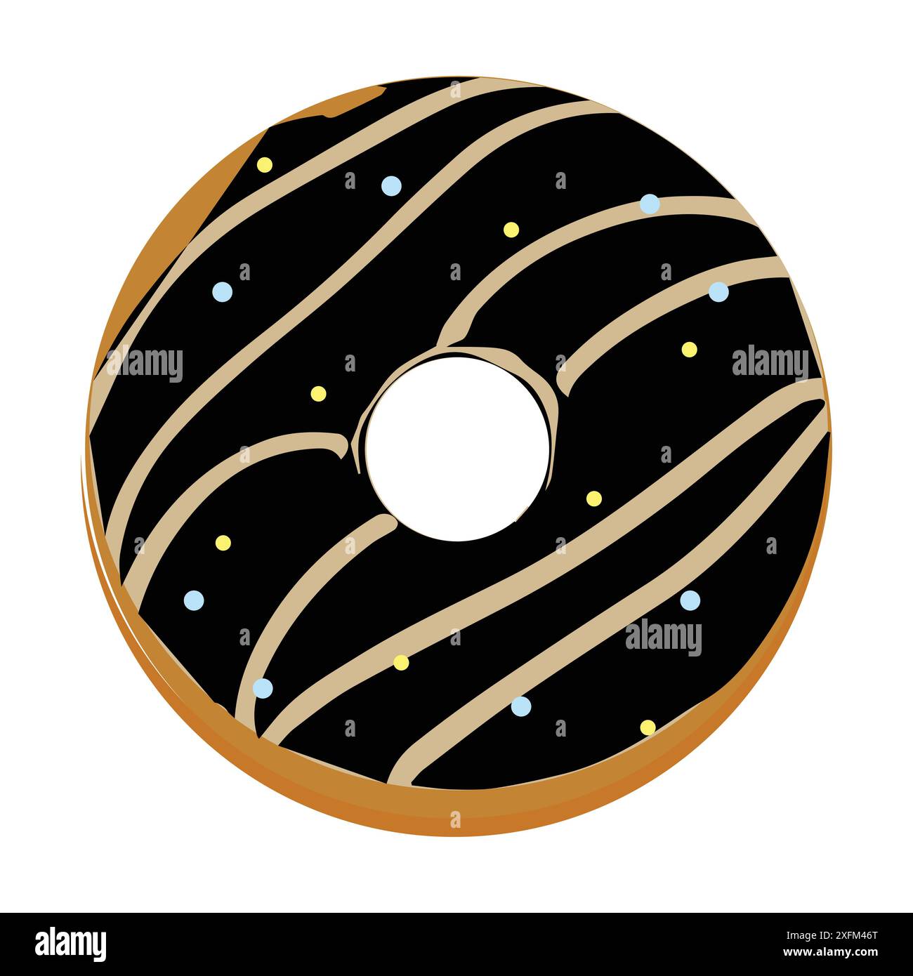 Donut cartoon vector illustration, Various types of donuts in glaze and ...