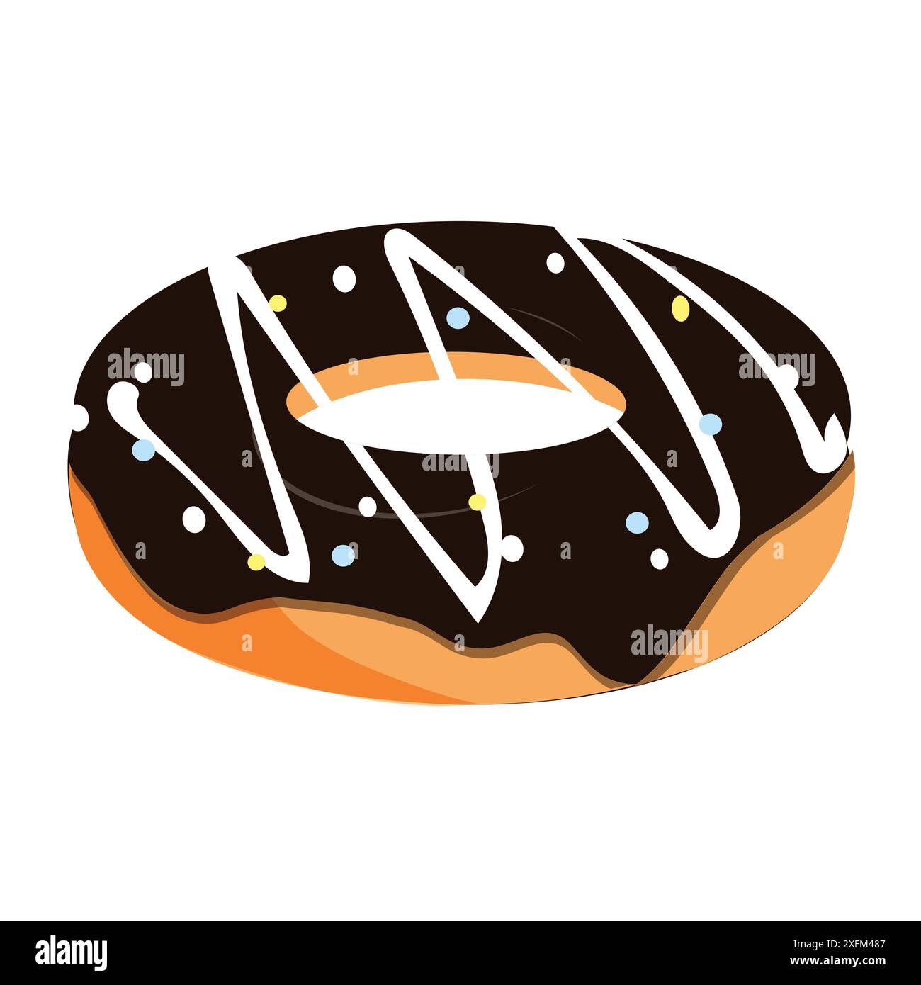 Donut cartoon vector illustration, Various types of donuts in glaze and ...