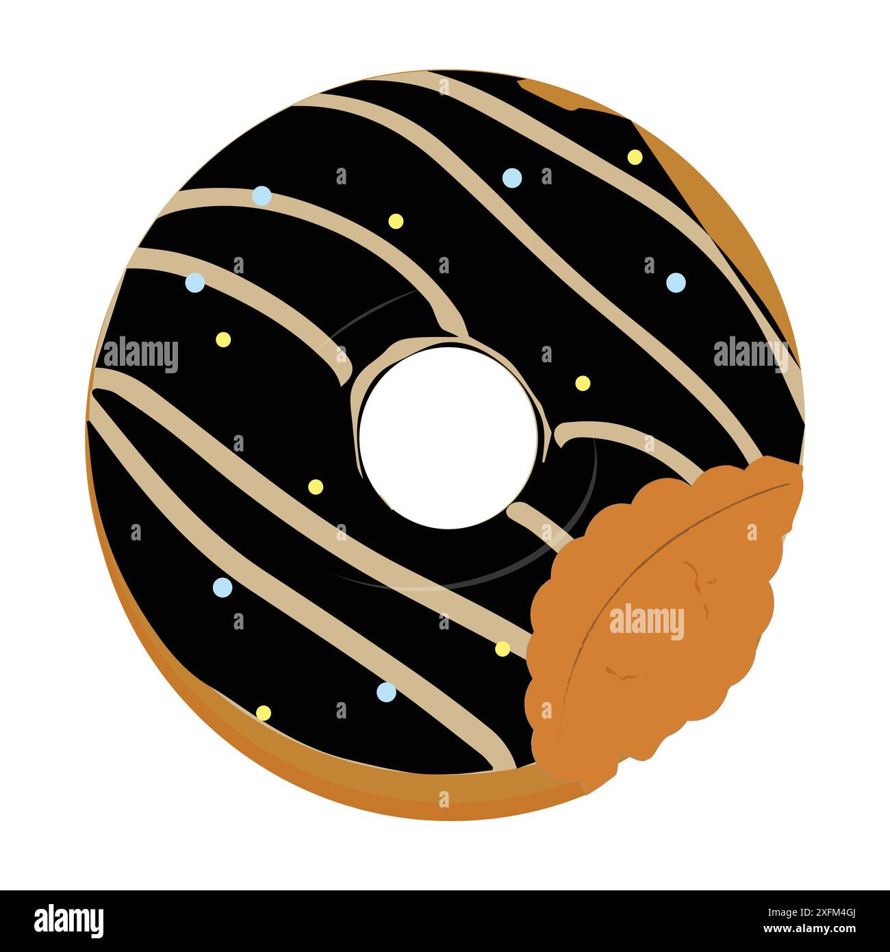 Half eaten cake Stock Vector Images - Alamy