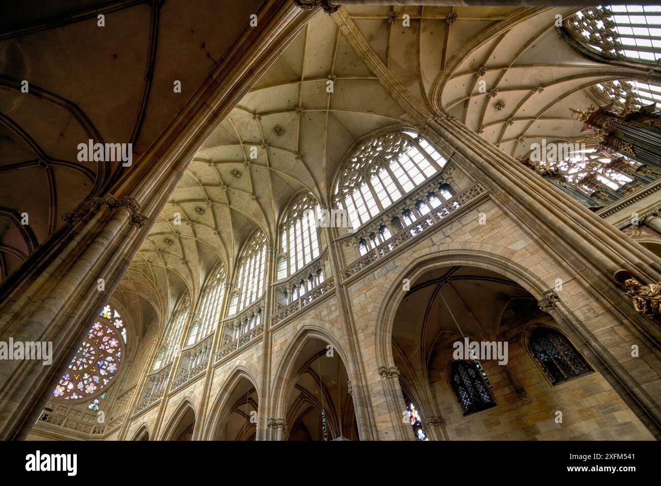 Prague castle, Gothic Metropolitan Cathedral of Saints Vitus, Wenceslas ...