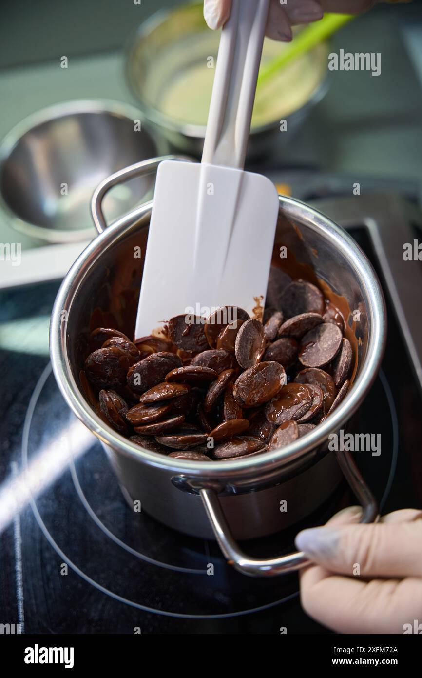 Stirring hot melted chocolate hi-res stock photography and images - Alamy