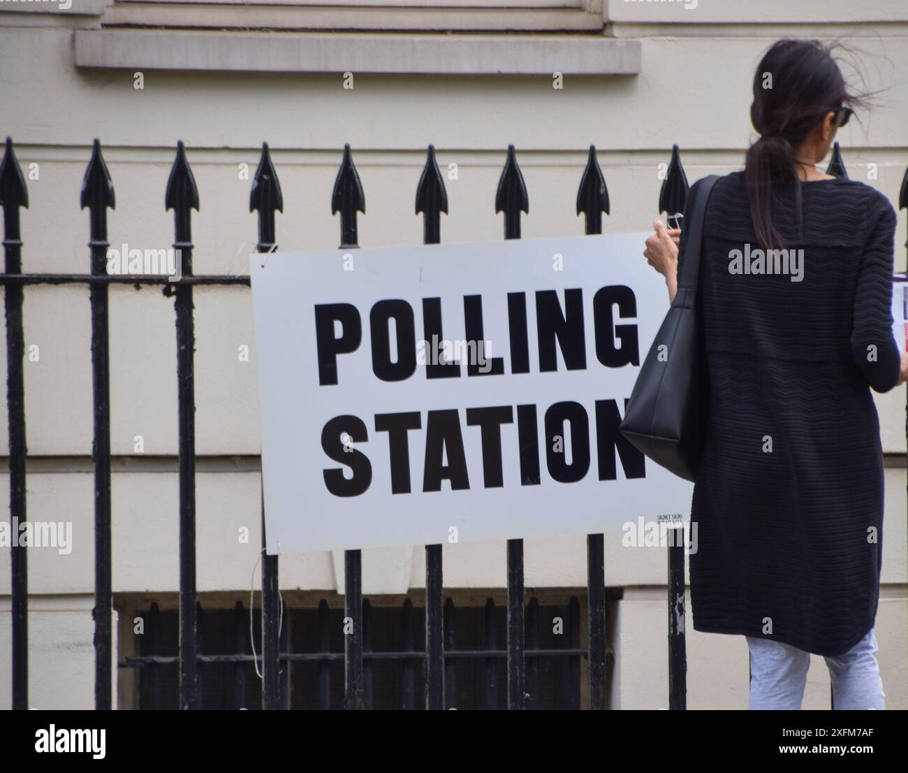 London, England, UK. 4th July, 2024. A polling station at University of ...