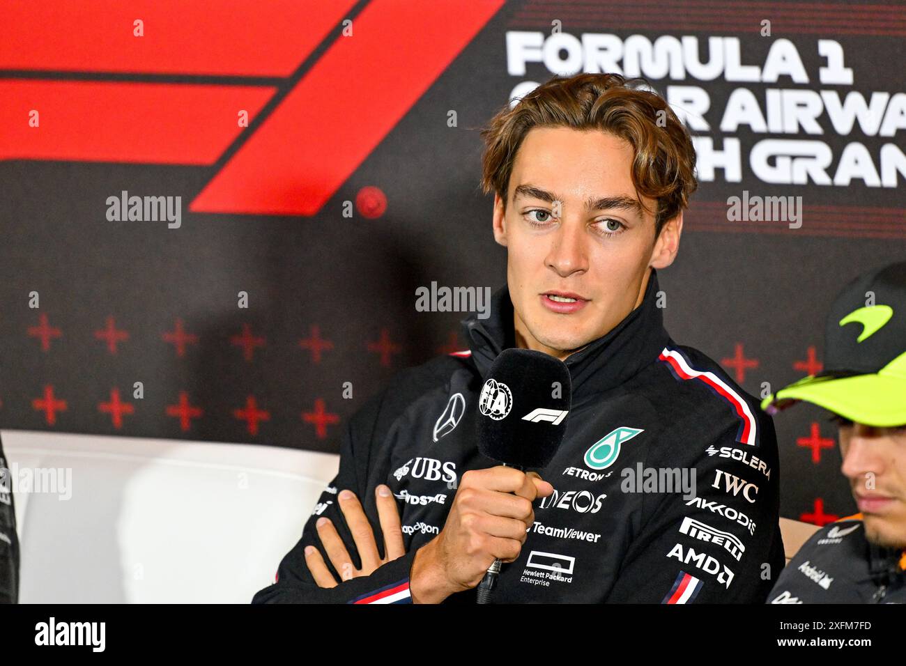 Towcester, UK, 04 July 2024. Drivers press conference with Lewis ...