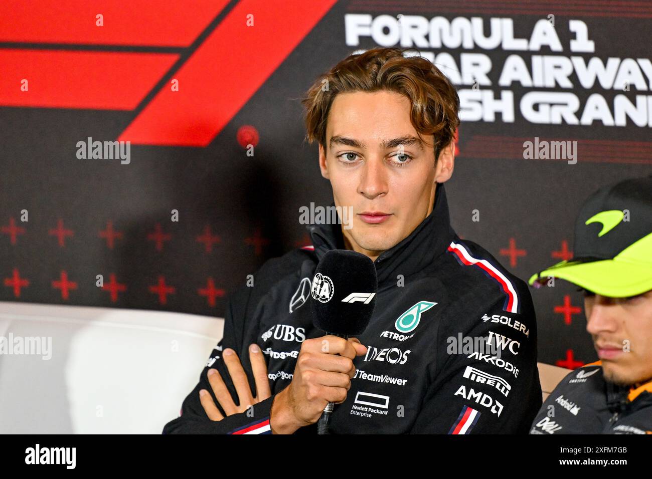 Towcester, UK, 04 July 2024. Drivers press conference with Lewis ...