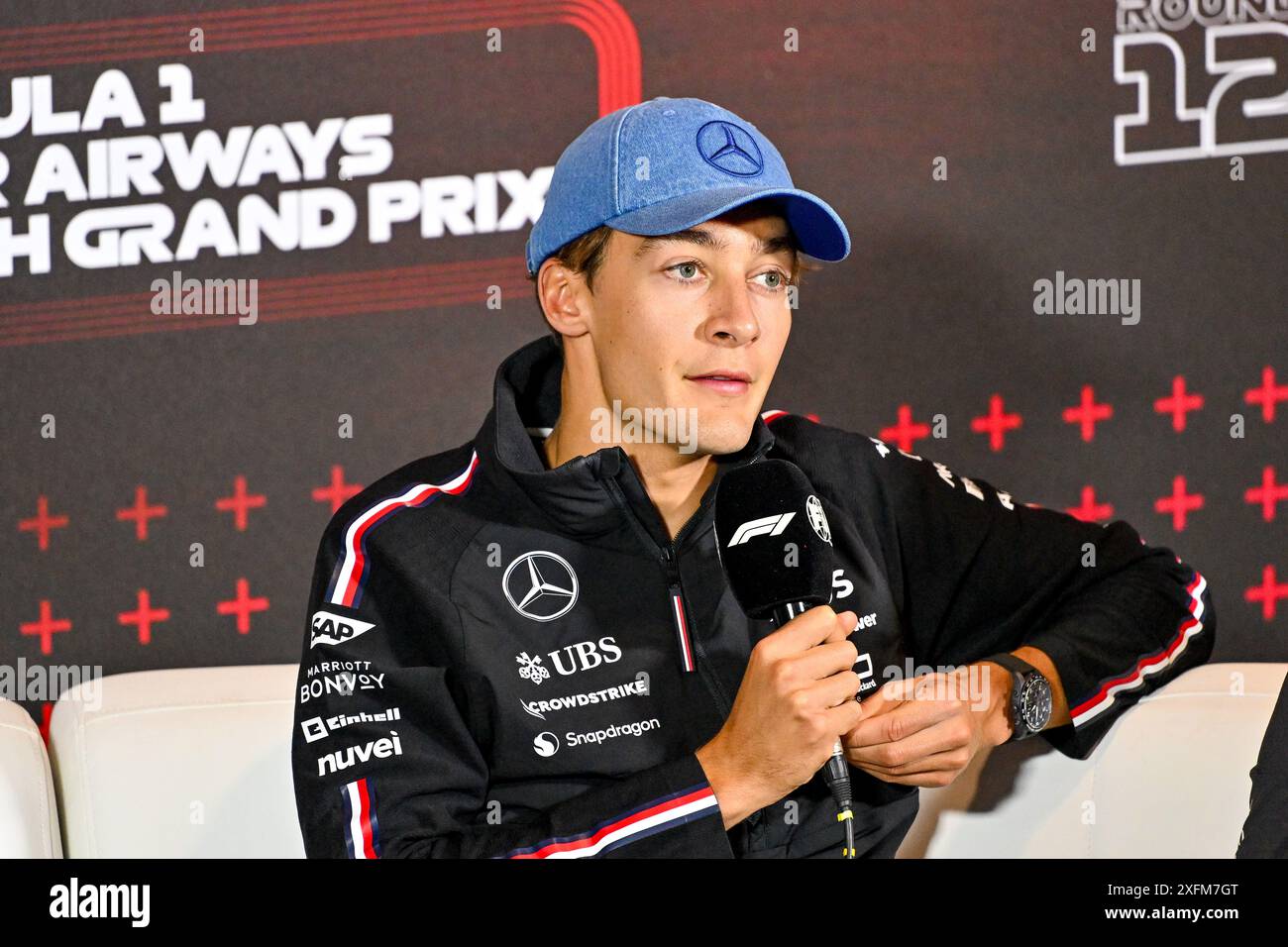 Towcester, UK, 04 July 2024. Drivers press conference with Lewis ...