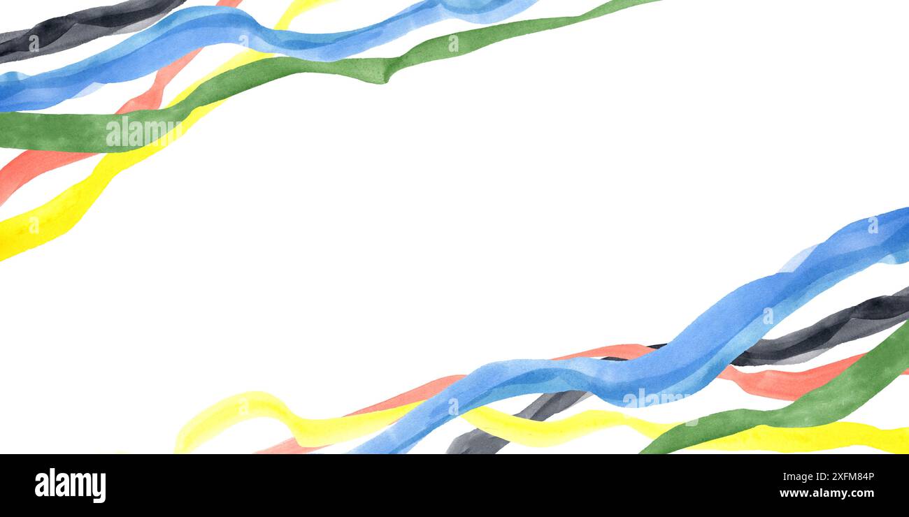 Colorful figure stripes. Abstract waves with vibrant tones, graceful ...