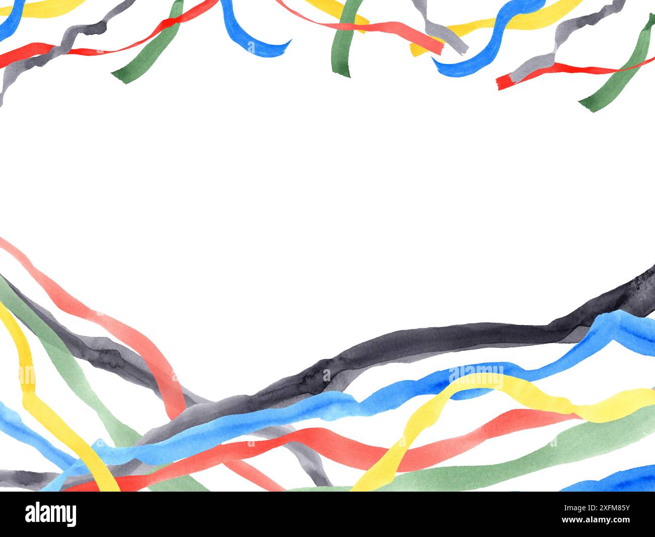 Colorful figure lines. Abstract waves with vibrant tones and graceful ...