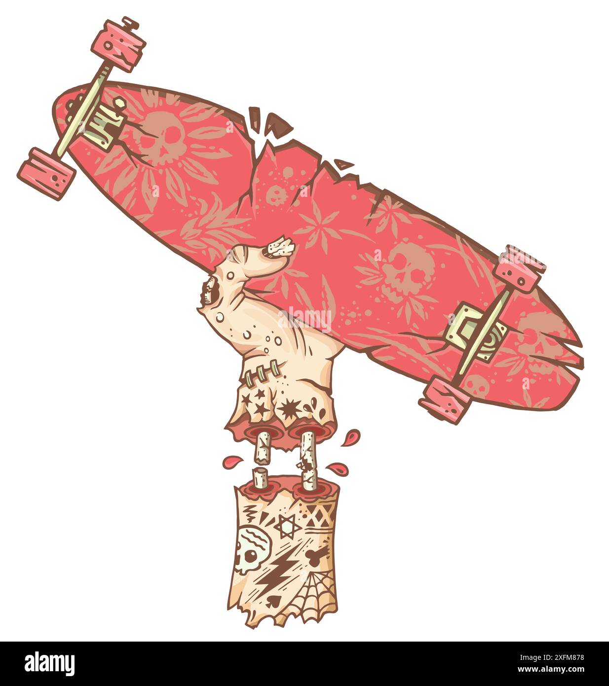 Vector illustration, colored, handmade, in cartoon style, with stripped ...