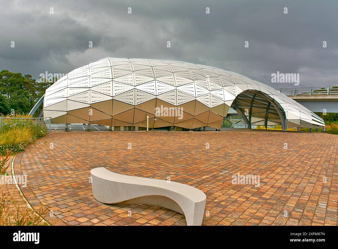 Hydro Ness a silver steel hydroelectric generator on the banks of River ...