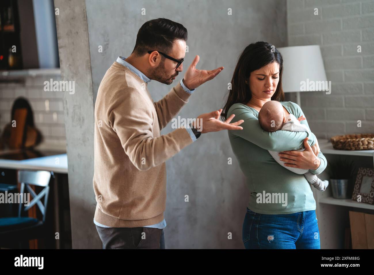 Stressed couple arguing and having marriage problems. Marriage ...