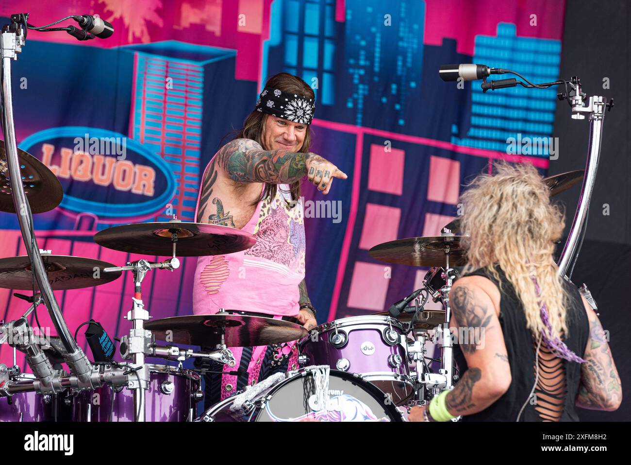 2024-06-08 Norje, Sweden: Band Steel Panther performing at Sweden Rock ...