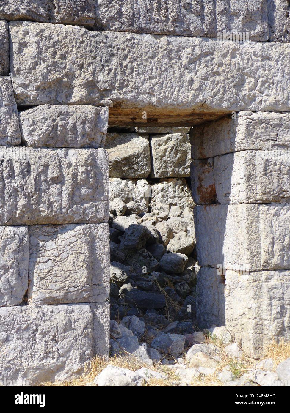 Remnants of ancient fortress in Attica, built during 4th century BC by ...