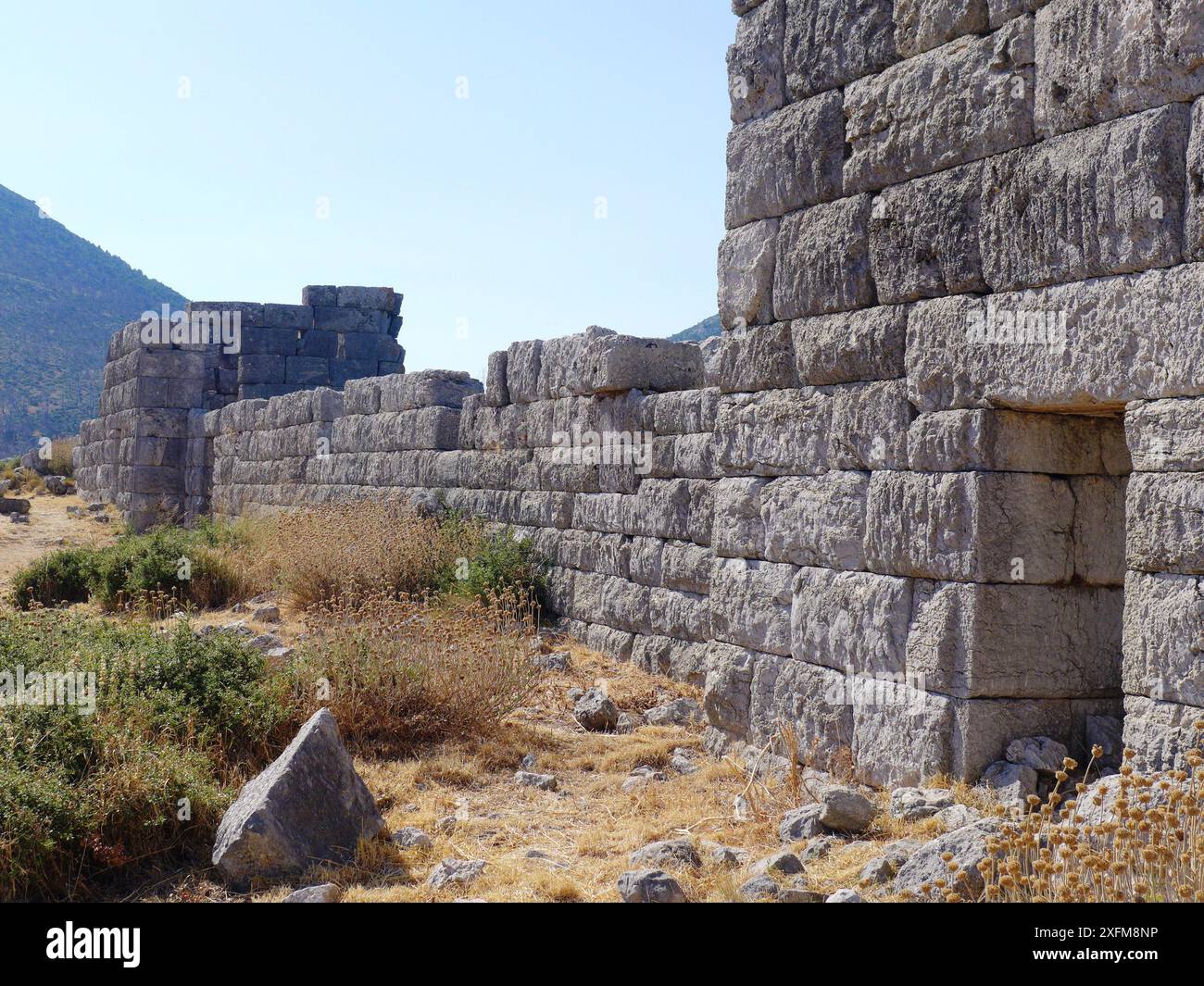 Remnants of ancient fortress in Attica, built during 4th century BC by Thebes Stock Photo - Alamy