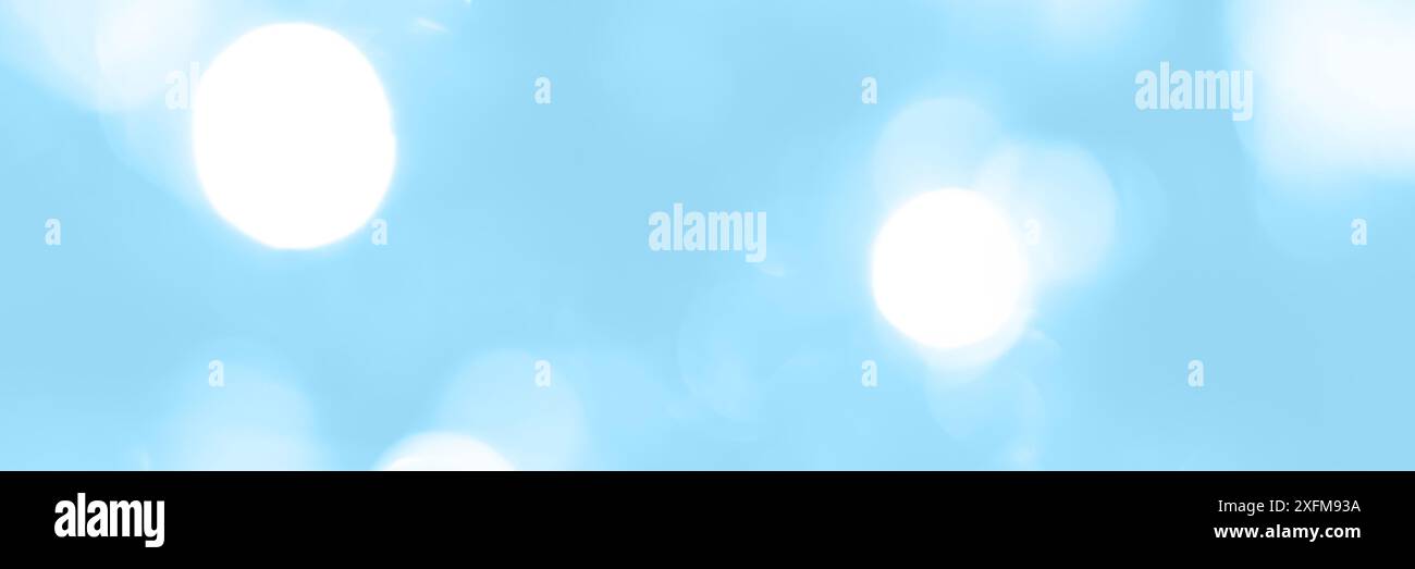 Blurred lights blue background, banner texture. Abstract bokeh with ...