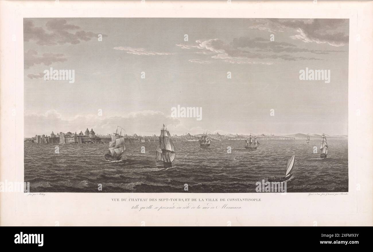 The history of Ottoman Empire. View of the Yedikule Fortress (castle of ...