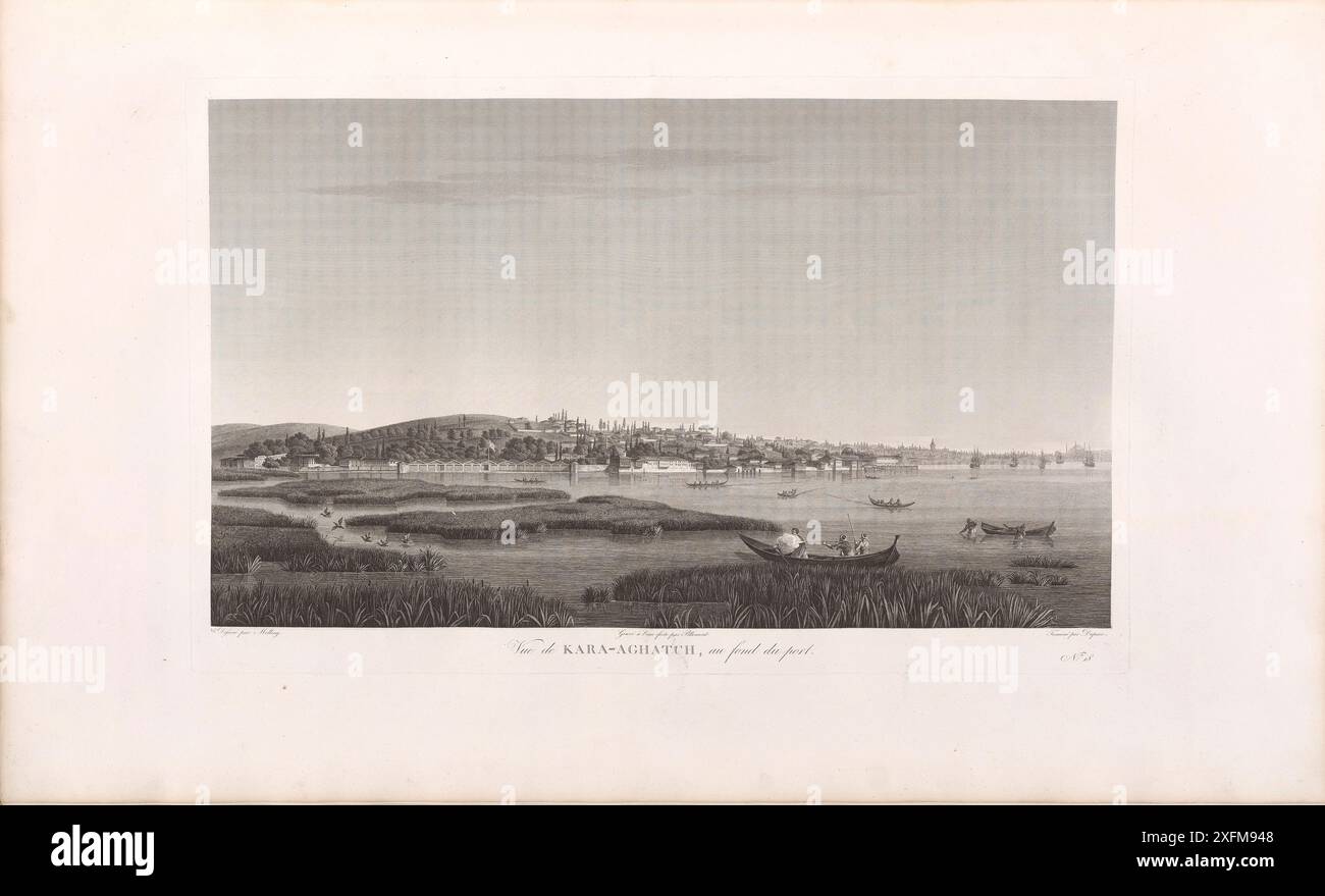 The history of Ottoman Empire. View of Kara-Aghatch, at the bottom of ...