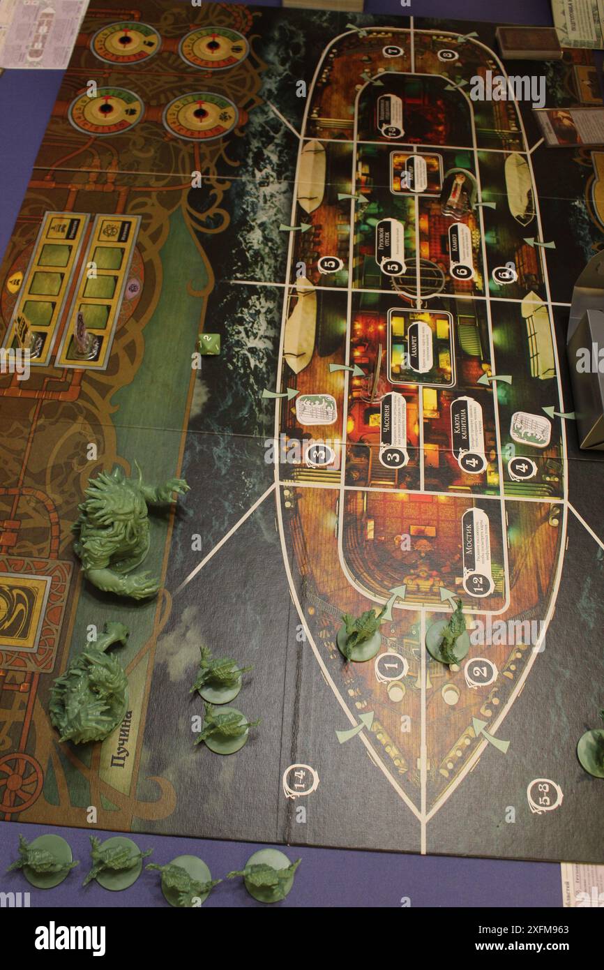 Mozyr, Belarus, April 10 2024: Map of the board game Unfathomable ...