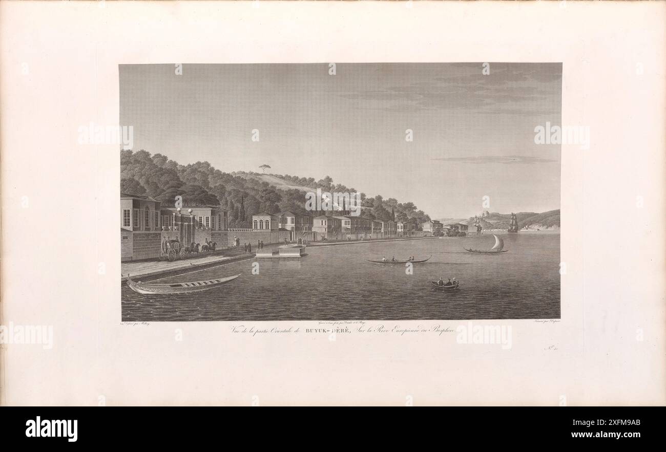 The history of Ottoman Empire. View of the western part of the village ...