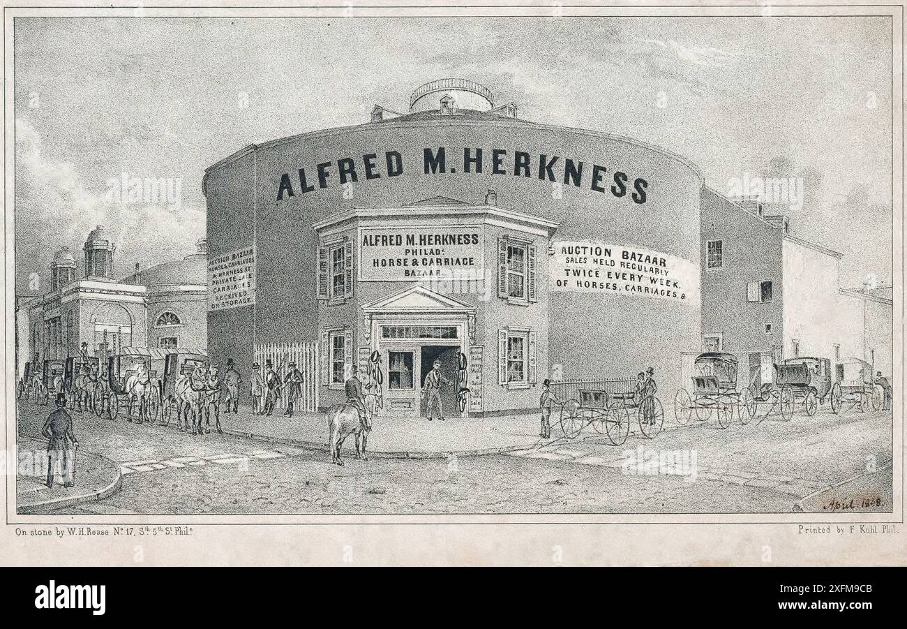 Vintage illustration of Philadelphia Horse & Carriage Bazaar, Southeast ...