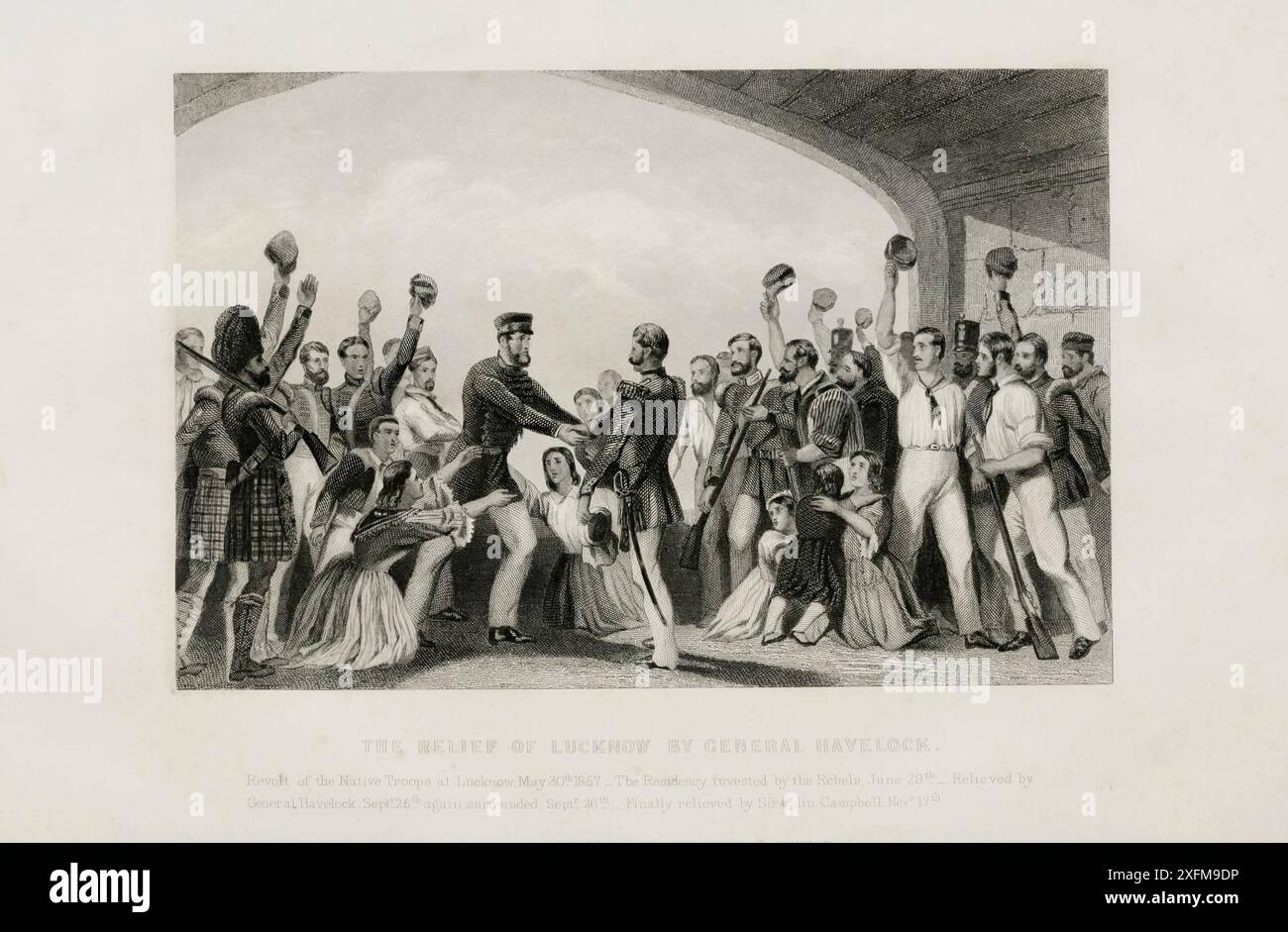 British Empire. Revolt of 1857. The relief of Lucknow by general Havelock. Revolt of the Native ...