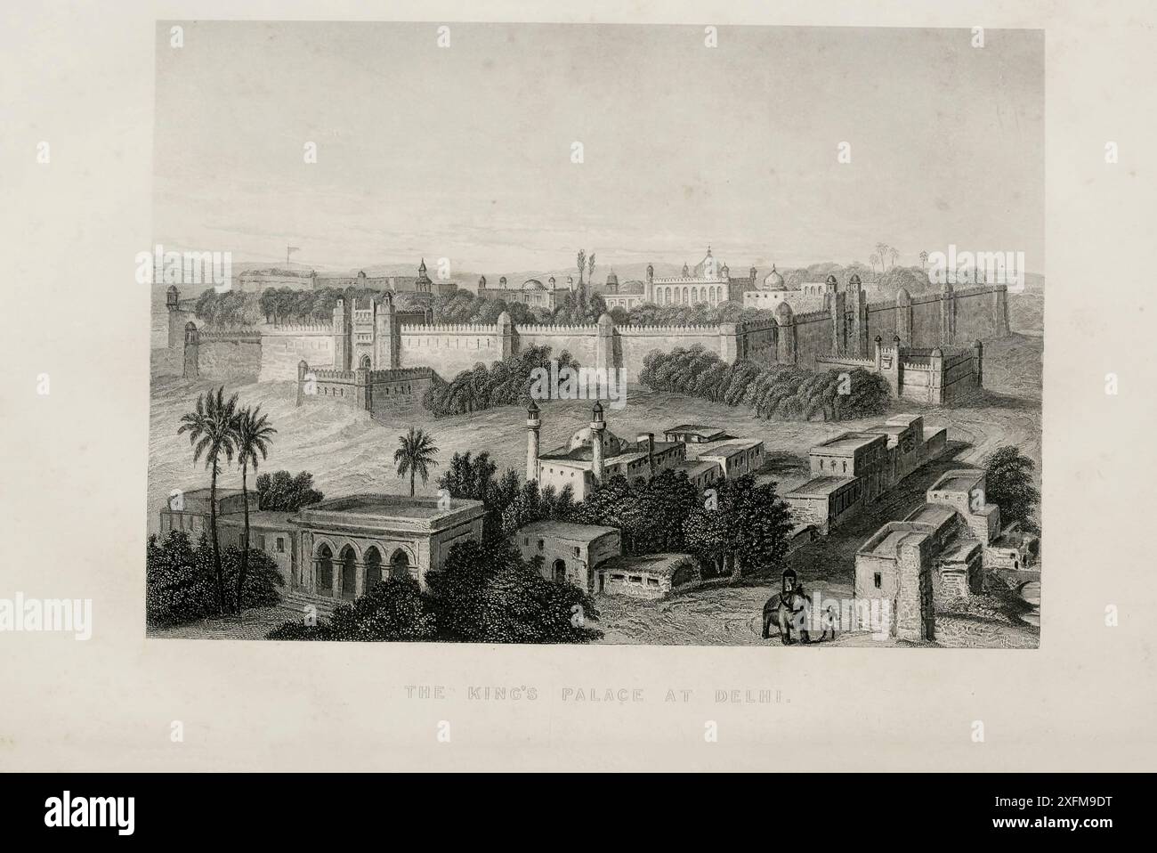British Empire. Revolt of 1857. The king's palace at Delhi. 19th ...
