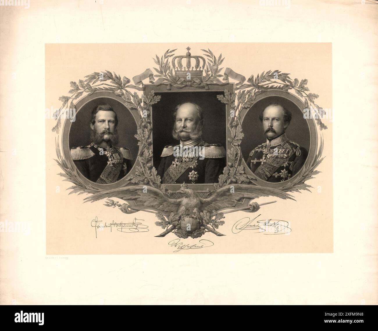 Year of the Three Emperors. Kaiser Wilhelm I., Kronprinz Friedrich ...