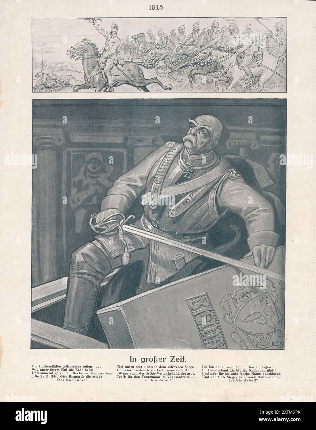 Vintage poster of Otto von Bismarck. 1915 Otto, Prince of Bismarck ...