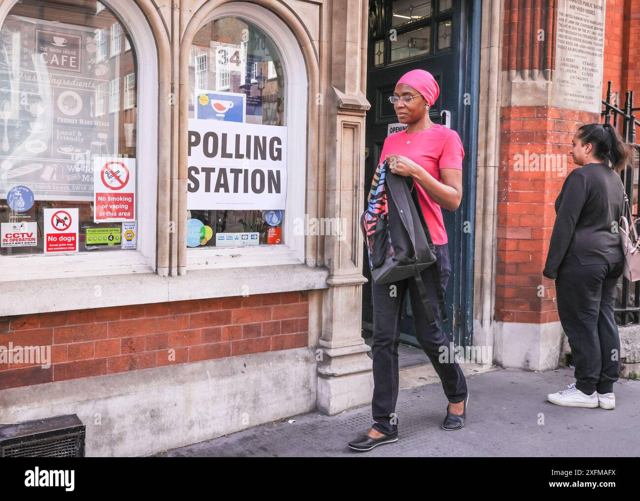 London, UK. 04th July, 2024. A polling station in the heart of ...