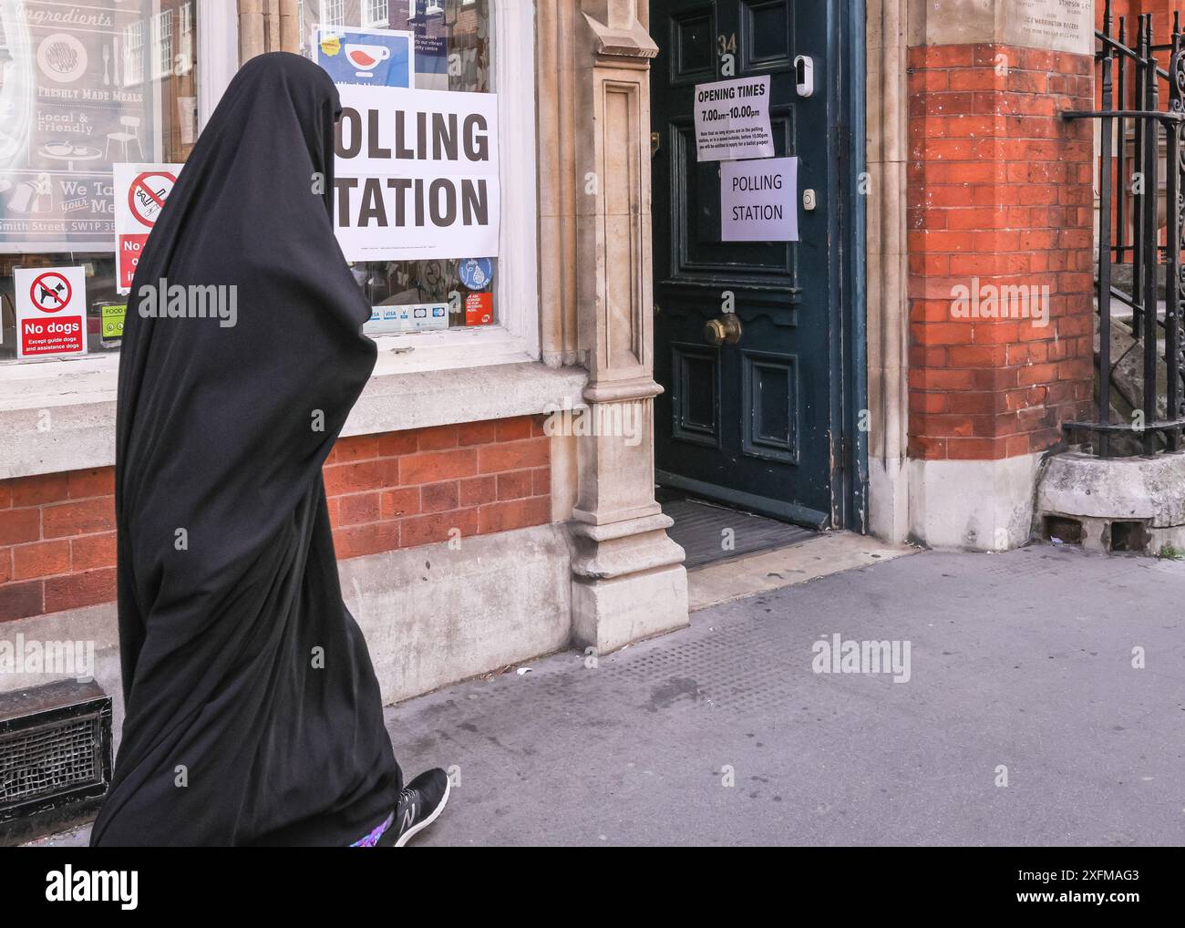 London, UK. 04th July, 2024. A polling station in the heart of ...