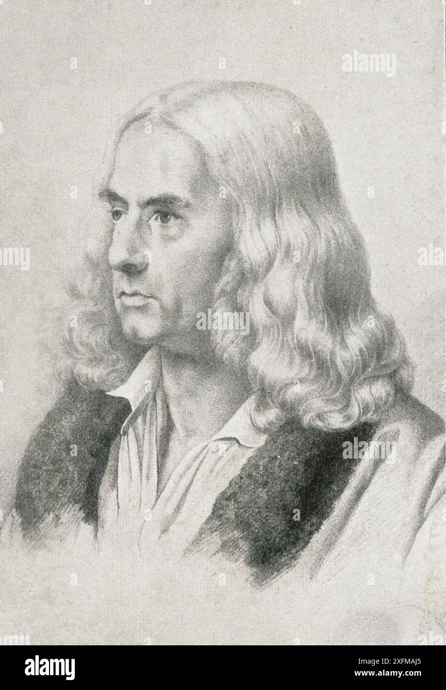 Portrait of adelbert von chamisso a german poet and botanist hi-res ...