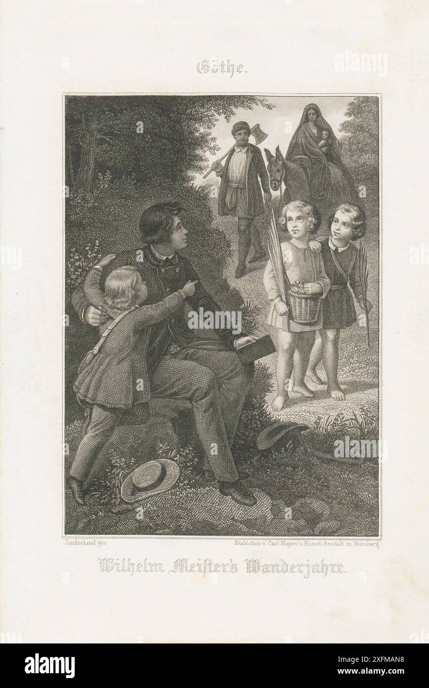 Vintage engraivng of wilhelm meisters journeyman years hi-res stock ...
